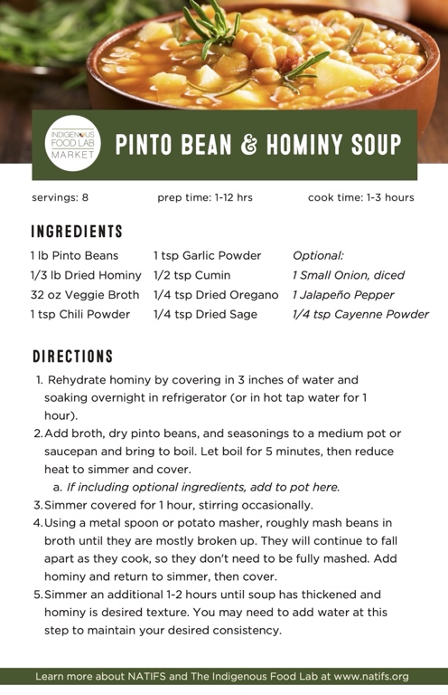 Pinto Bean and Hominy Soup - NATIFS